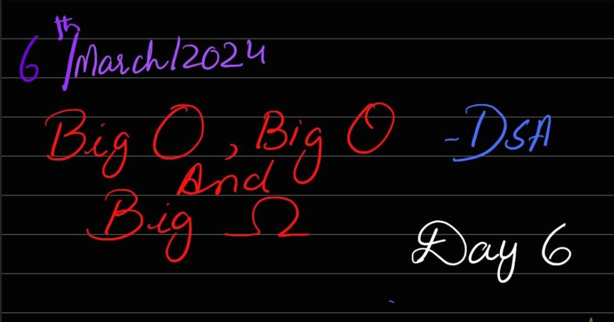 Day 6 - Big O, Big Theta (Θ), Big Omega (Ω)